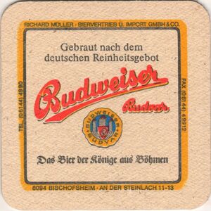 Пивна Підставка: Budweiser Budvar (Budvar, Чеська Республіка(Export ...
