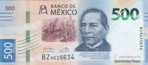 Banknote: 500 Pesos (Mexico(2017-2022 "Historical Identity and Natural ...