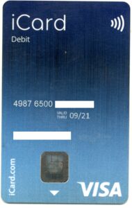 Bank Card: ICard Visa Debit - 07-18 (iCard AD, BulgariaCol:BG-VI-0148.01