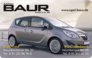 Calendario de Bolsillo: Autohaus Baur (Alemania(Cars) Col:BRD-2011-Car ...