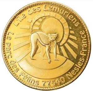 Żeton: Nesles le parc des félins - l'île des lémuriens (Francja(Tourist ...