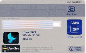 Bank Card: Bbva (Banco Bilbao Vizcaya Arg., SpainCol:ES-VI-0193.04