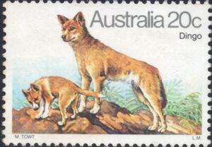 Stamp: Dingo (Canis lupus dingo) (Australia(Dogs (1980)) Mi:AU 700,Sn ...