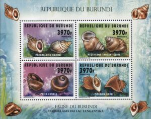 Stamp: Snails from Lake Tanganyika (Burundi(Shells from Lake Tanganyika ...