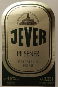 Drink Label: Jever Pilsener (Friesisches Brauhaus, Germany, Federal ...