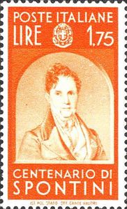 Stamp: Gaspare Spontini (1774-1851) (Italy(Centenarians of illustrious ...