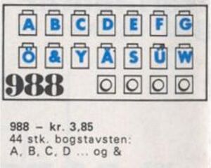 Lego Set: Alphabet Bricks (System(Supplemental) Leg:988-1