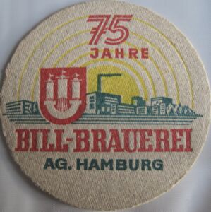 Beer Coaster: Moravia Pils (Bill-Brauerei AG, Germany, Federal ...