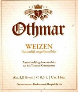Drink Label: Othmar Weizen (Ootmarsummer Bierbrouwerij Heupink & Co, NetherlandsCol:NL-BEER-019361