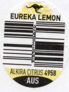 Fruit Sticker: Eurela Lemon - 4958 (AustraliaCol:AU-FR-00134 🍎