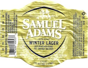 Drink Label: Sam Adams Winter Lager (Boston Beer Co., United States of ...