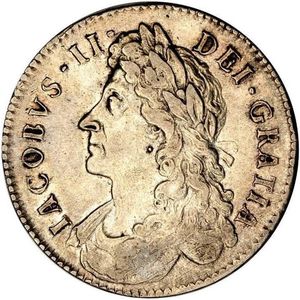 Coin: ½ Crowns (James II) (United Kingdom of Great Britain & Northern ...