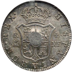 Coin: ½ Dollars (countermarked) (United Kingdom of Great Britain ...