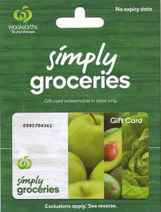 Gift Card: Simply Groceries (Woolworths, Australia(Groceries) Col:AU ...