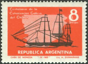 Stamp: 100 years Welsh Colonization of Chubut (ArgentinaMi:AR 885,Sn:AR ...