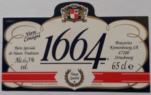 Drink Label: 1664 (Brasseries Kronenbourg, FranceCol:FR-BEER-000264