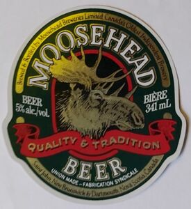 Drink Label: Moosehead Beer (Moosehead Breweries Ltd, CanadaCol:CA-BEER ...