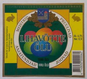 Drink Label: Lihavotte (AS «Viru Õlu», EstoniaCol:EE-BEER-000663