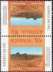 Stamp: Musgrave Ranges, Sir Sidney Nolan (Australia(Australia Day 1985 ...