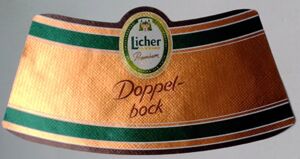 Drink Label: Licher Doppelbock (Licher Privatbrauerei Ihring-Melchior ...