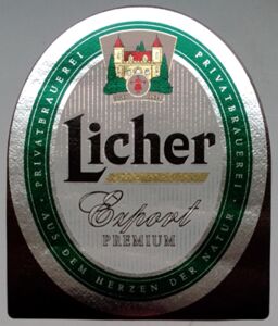 Drink Label: Licher Export (Licher Privatbrauerei Ihring-Melchior GmbH ...