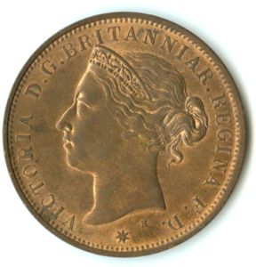Coin: 1/12 Shillings ("Penny") (Jersey(1837~1901 - Victoria) Col:JE ...