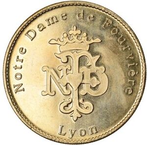 Token: Notre Dame de Fourviere - Lyon / 1872-1896 (France(Tourist ...