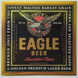 Drink Label: Eagle Beer (Pripps Bryggerier, SwedenCol:SE-BEER-000088