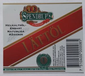 Drink Label: Lattol Spendrups (Spendrups Bryggreri, SwedenCol:SE-BEER ...