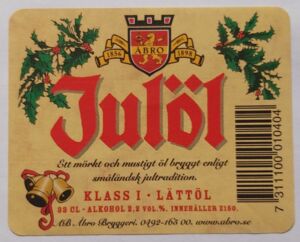 Drink Label: Julol Klass I- Lattol (Åbro Bryggeri, SwedenCol:SE-BEER-000120