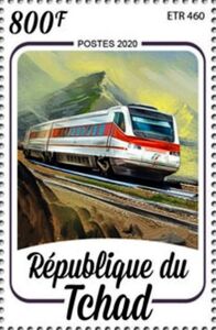 Stamp: FS Class ETR 460 (Chad(European High Speed Trains (2020)) Yt:TD 2346