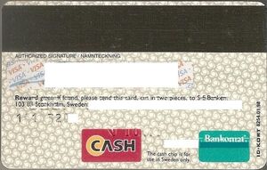 Bank Card: S-E-Banken (S-E-Banken, SwedenCol:SE-VI-0025