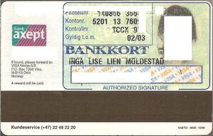 Bank Card: Den Norske Bank (Den Norske Bank, NorwayCol:NO-VI-0051