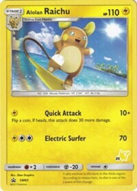 Game Card: Alolan Raichu - SM65 (#25 Pikachu Stamped) (Pokémon TCG ...