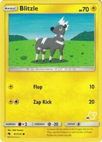 Game Card: Blitzle - 81/214 (#45 Pikachu Stamped) (Pokémon TCG(Battle ...