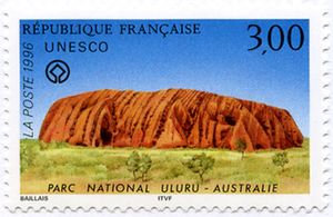 Stamp: Uluru National Park, Australia (World Heritage 1987) (France ...