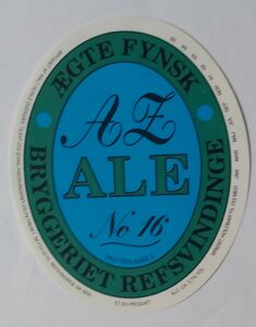 Etiqueta de bebida: AZ Ale No 16 (Bryggeriet Refsvindinge, DinamarcaCol ...