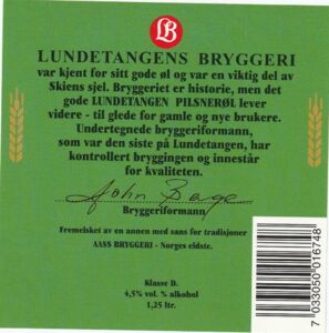 Drink Label: Pilsner (Aass Brewery, NorwayCol:NO-BEER-000383