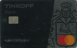 Bank Card: TINKOFF Black (Tinkoff Credit Systems, RussiaCol:RU-MC-2148.03