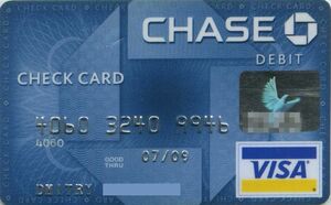 Tarjeta de Banco: Check Card (JPMorgan Chase Bank, Estados Unidos de ...