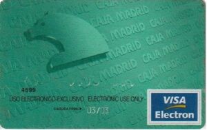 Bank Card: Caja Madrid (Caja de Madrid, SpainCol:ES-VE-0013.10