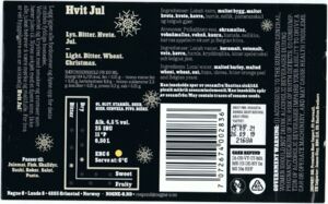 Flaschenetikett: Hvit Jul (Nøgne Ø, NorwegenCol:NO-BEER-000426 🏷️