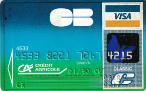 Bank Card: Credit Agricole Visa (Credit Agricole, FranceCol:FR-VI-0152