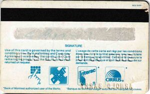 Bank Card: Bank of Montreal (Bank of Montreal, CanadaCol:CA-GM-0021