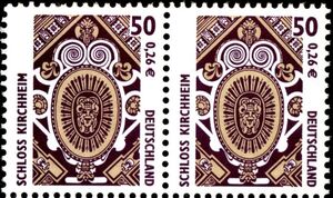 Stamp: Ceiling of Fugger Palace, Kirchheim (Germany, Federal Republic ...