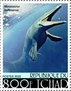 Stamp: Mosasaurus hoffmannii (Chad(Prehistoric Water Animals (2020)) Mi ...