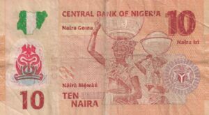 Banknote: 10 Naira (Nigeria(2009-2023 Polymer Issue) Wor:P-39a.2.2r