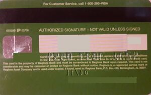 Bank Card: Regions. Platinum Checkcard (Regions bank, United Kingdom of ...