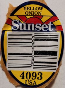 Fruit Sticker: Sunset Yellow Onion 4093 (United States of AmericaCol:US ...