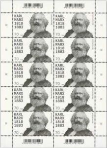 邮票: Birth Bicentenary of Karl Marx (1818-1883) (德国Mi:DE 3384KB,Un:DE ...